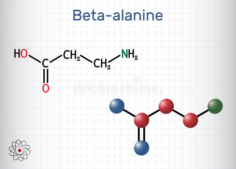 Beta-alanine Molecule. it is Naturally Occurring Beta Amino Acid ...