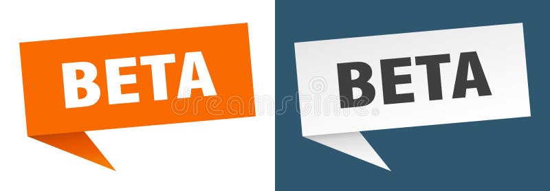 Beta Banner. Beta Speech Bubble Label Set Stock Vector - Illustration ...