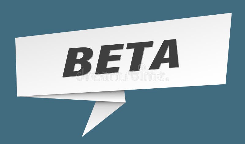 Beta Banner. Beta Speech Bubble, Label, Sticker, Sign Template Stock ...