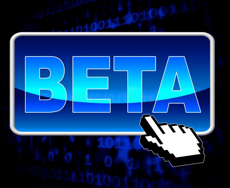Beta Button Means World Wide Web and Versions Stock Illustration ...