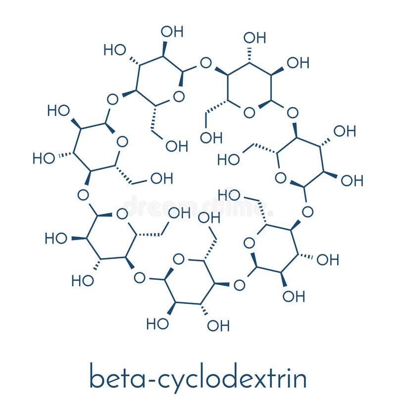 Beta-cyclodextrin Molecule. Used in Pharmaceuticals, Food, Deodorizing ...