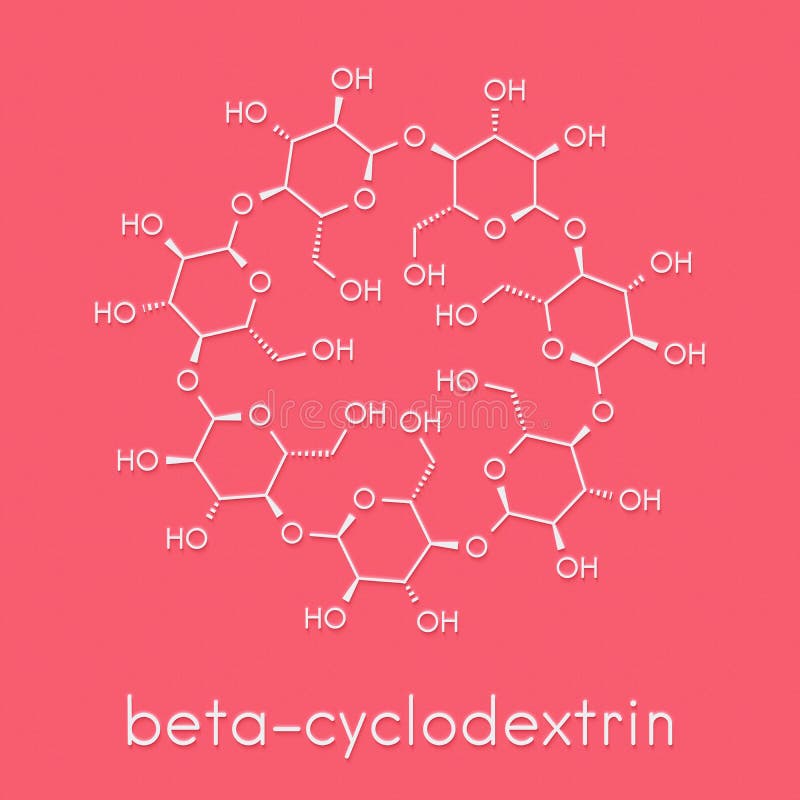 Beta-cyclodextrin Molecule. Used in Pharmaceuticals, Food, Deodorizing ...