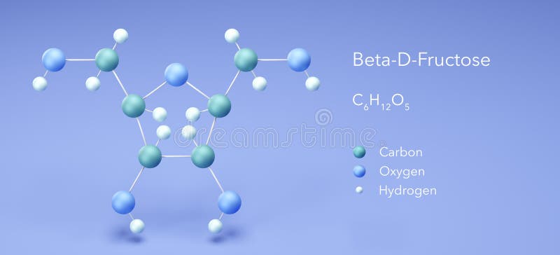 Beta-d-fructose, Molecular Structures, Sugar, 3d Model, Structural ...