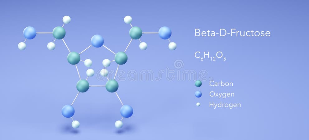 Beta-d-fructose, Molecular Structures, Sugar, 3d Model, Structural ...