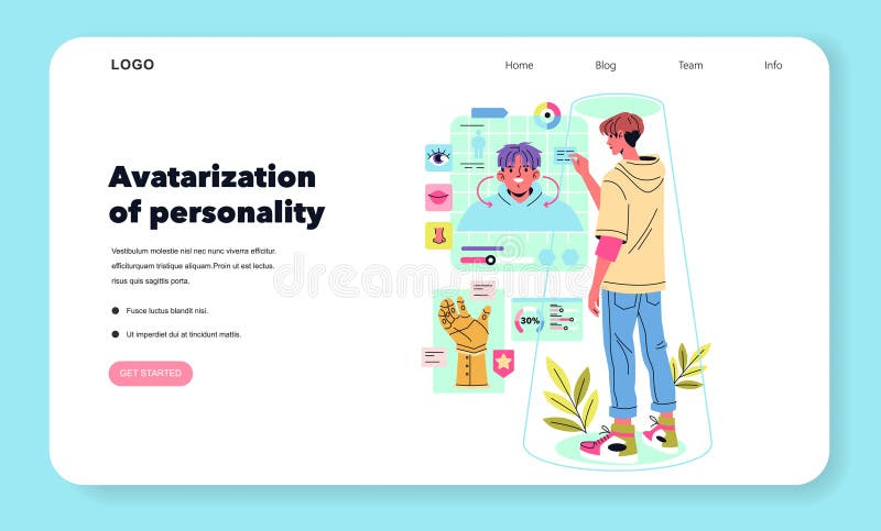 Beta Generation. Flat Vector Illustration Stock Illustration ...