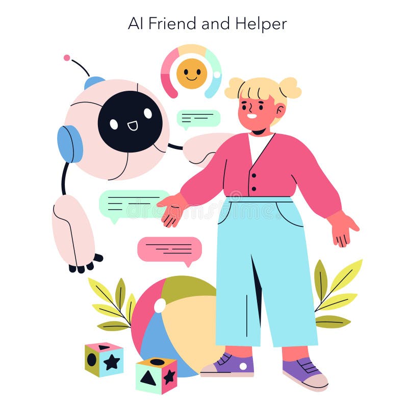 Beta Generation. Flat Vector Illustration Stock Vector - Illustration ...