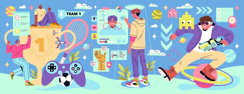 Beta Generation. Flat Vector Illustration Stock Vector - Illustration ...