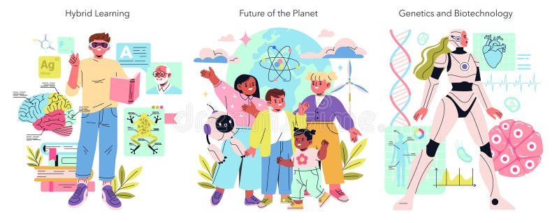 Beta Generation. Flat Vector Illustration Stock Vector - Illustration ...