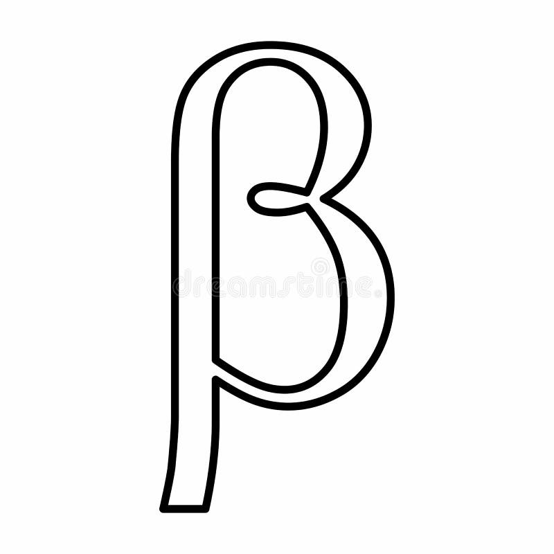 Beta Greek Symbol Capital Letter Uppercase Font Icon In Circle Round ...