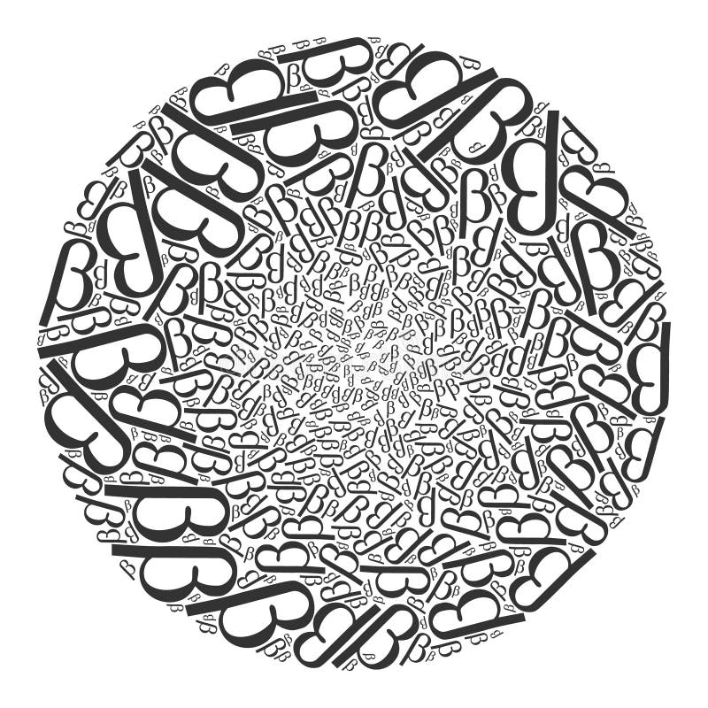 Beta Greek Lowercase Letter Icon Round Cluster Mosaic Stock Vector ...