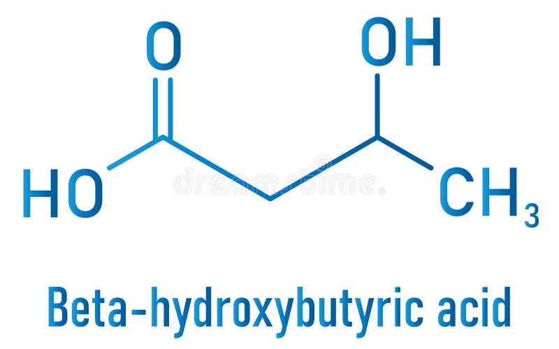 Beta-hydroxybutyric Acid or Beta-hydroxybutyrate Molecule. Skeletal ...