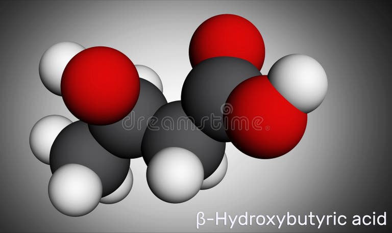 Beta-Hydroxybutyric Acid, 3-hydroxybutyric Acid Molecule. it is Beta ...