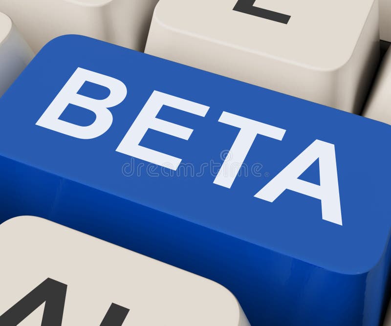 Beta Key Shows Development or Demo Version Stock Image - Image of ...