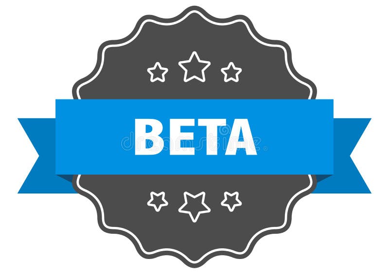 Beta label stock vector. Illustration of circle, ribbon - 160025076