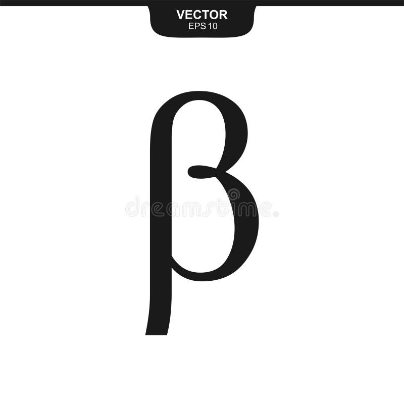 Beta Lowercase Greek Alphabet Symbol Stock Vector - Illustration of kappa, zeta: 343784355