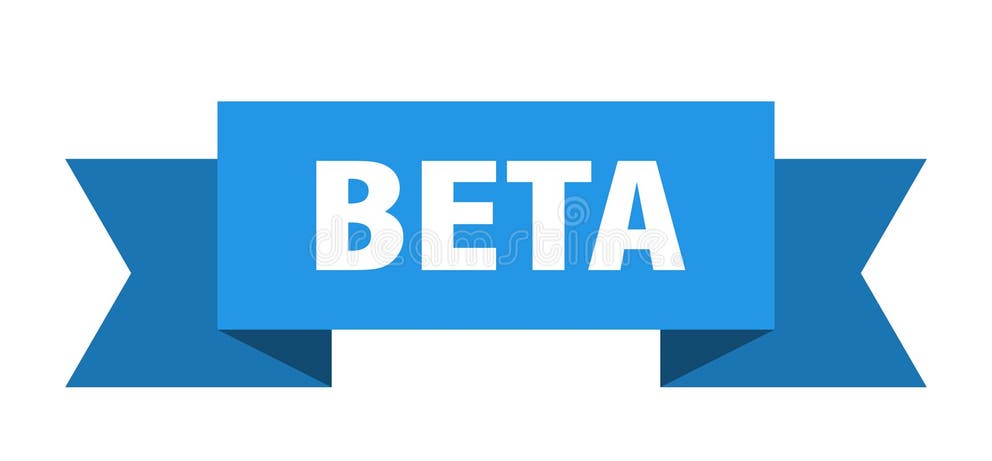 Beta ribbon. stock vector. Illustration of sticker, beta - 153949595