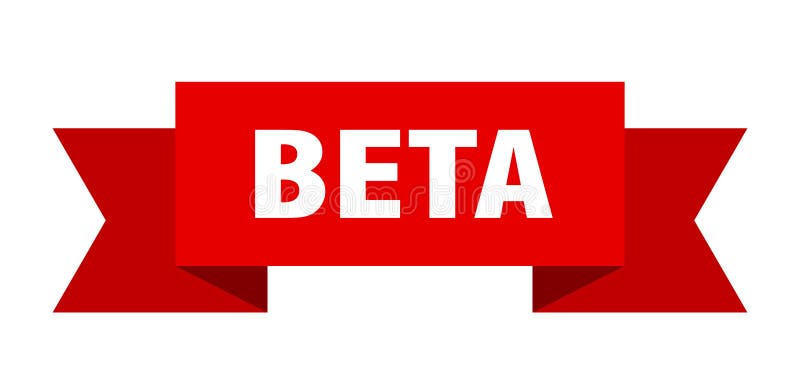 Beta ribbon. stock vector. Illustration of sticker, beta - 153949595