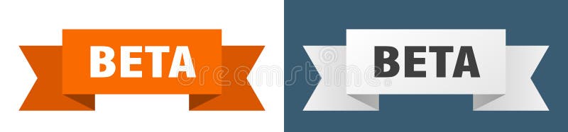 Beta Ribbon. Beta Isolated Paper Sign. Banner Stock Vector ...