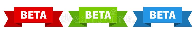 Beta Ribbon. Beta Isolated Paper Sign. Banner Stock Vector ...