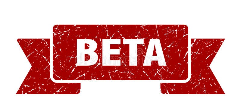 Beta ribbon. stock vector. Illustration of sticker, beta - 153949595