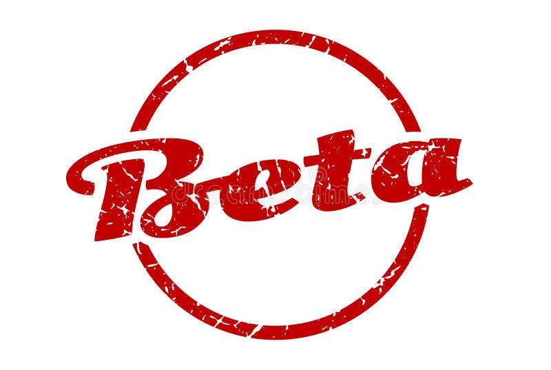 Beta Sign. Beta Round Vintage Stamp Stock Vector - Illustration of ...