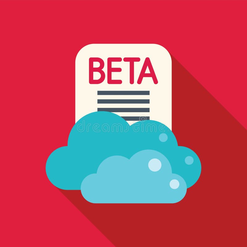 Beta Software Development Using Cloud Computing Technology Icon Stock ...