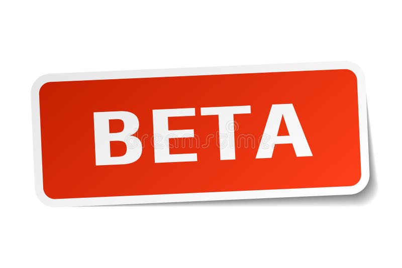Beta sticker. stock vector. Illustration of vector, element - 153663428