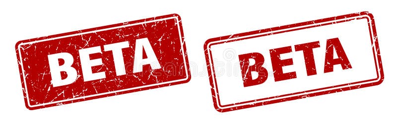 Beta Stamp Set. Beta Square Grunge Sign Stock Vector - Illustration of ...