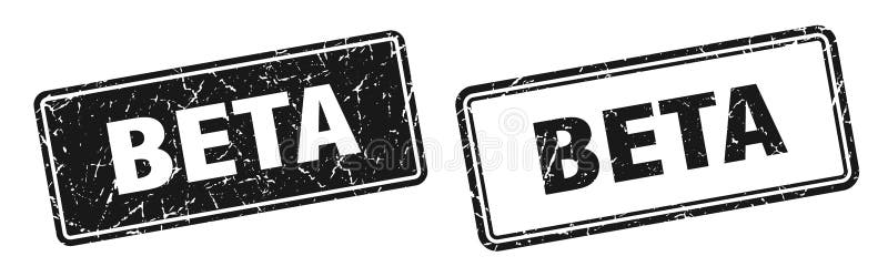 Beta Stamp Set. Beta Square Grunge Sign Stock Vector - Illustration of ...