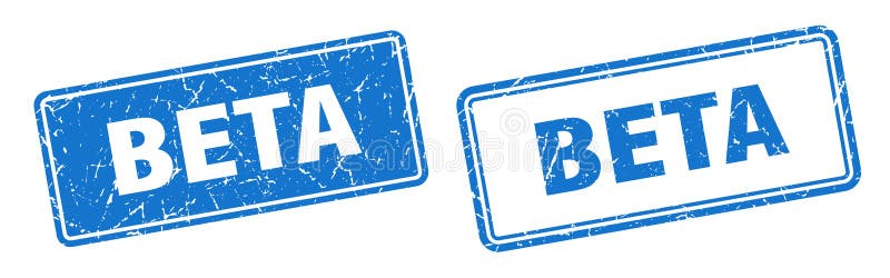 Beta Stamp Set. Beta Square Grunge Sign Stock Vector - Illustration of ...