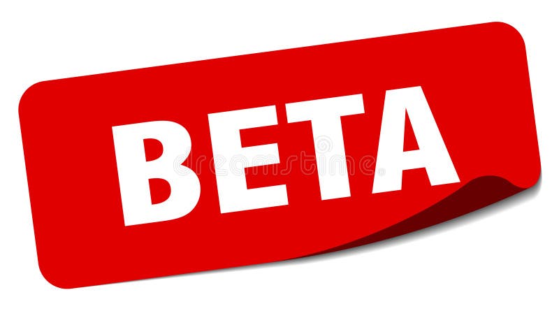 Beta sticker. stock vector. Illustration of vector, element - 153663428