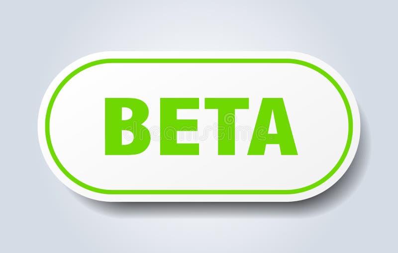 Beta sticker. stock vector. Illustration of vector, element - 153663428