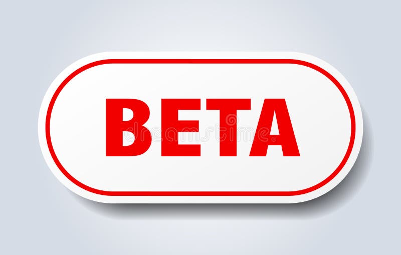 Beta sticker. stock vector. Illustration of vector, element - 153663428