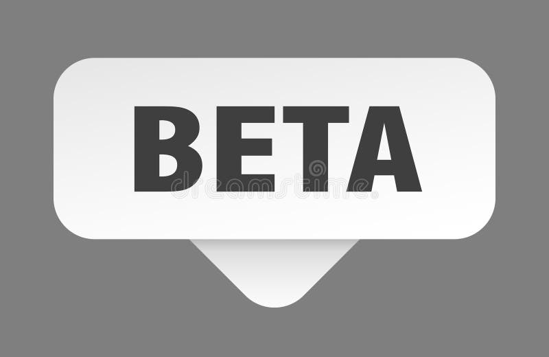 Beta sticker. stock vector. Illustration of vector, element - 153663428