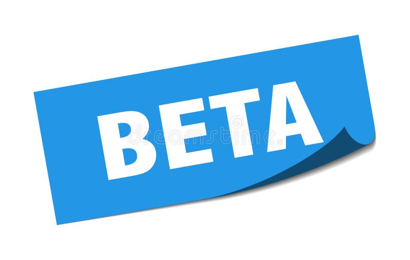 Beta sticker. stock vector. Illustration of vector, element - 153663428