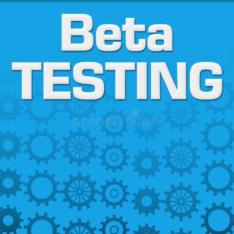 Beta Testing Blue Gears Background Stock Abbildung - Illustration von ...