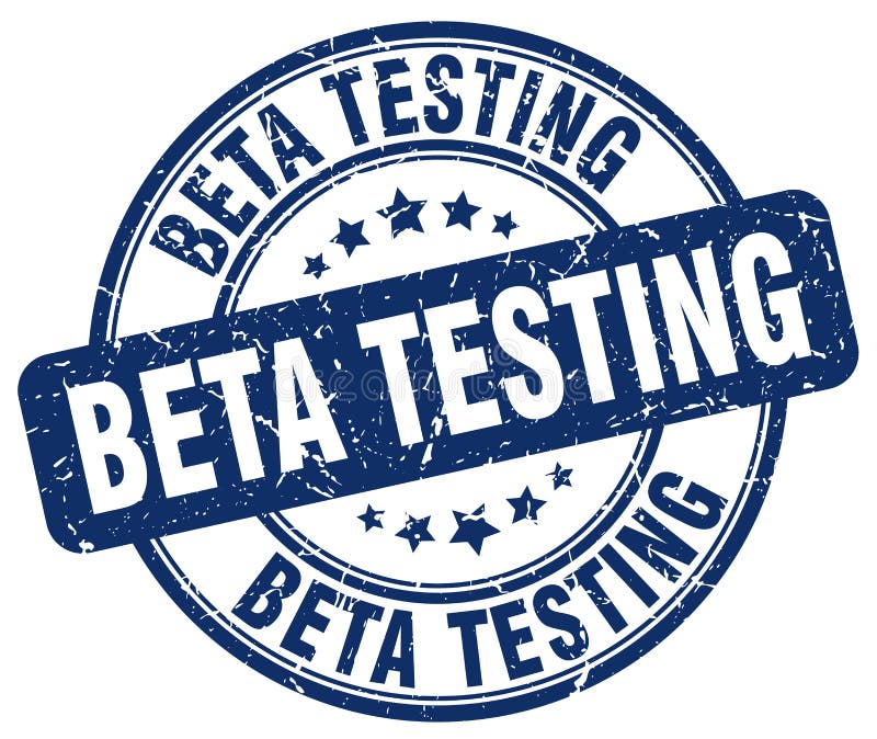 Beta Testing Blue Grunge Round Vintage Stamp Stock Vector ...