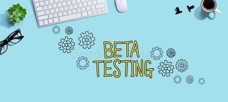 Beta Testing with a Computer Keyboard Stock Image - Image of tech ...