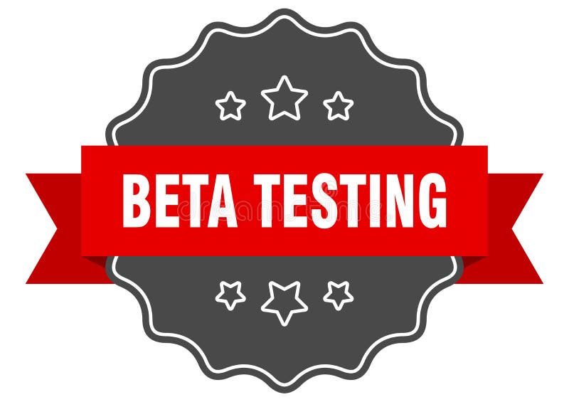Beta testing label stock vector. Illustration of test - 160027454