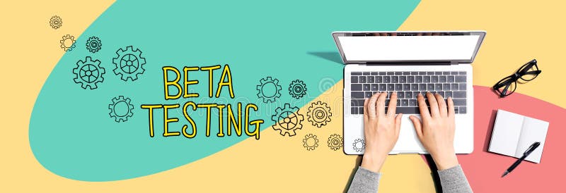 Beta Testing with Person Using a Laptop Stock Photo - Image of internet ...