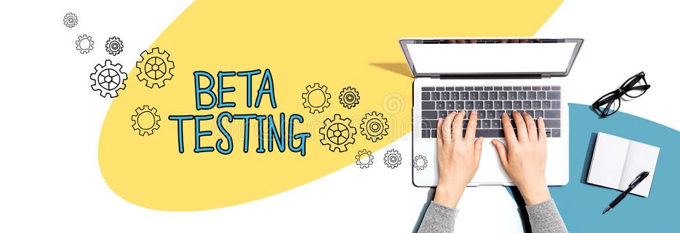 Beta Testing with Person Using a Laptop Stock Image - Image of tech ...