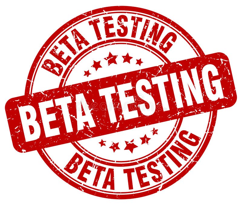 Beta Testing Red Grunge Round Vintage Stamp Stock Vector - Illustration ...