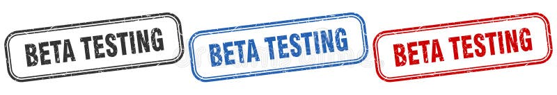 Beta Testing Square Isolated Sign Set. Beta Testing Stamp. Stock Vector ...