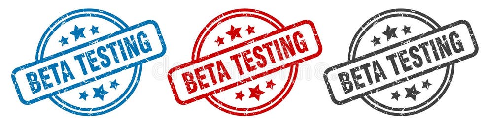 Beta Testing Stamp. Beta Testing Round Isolated Sign Stock Vector ...