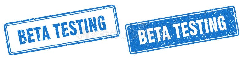 Beta Testing Stamp Set. Beta Testing Square Grunge Sign Stock Vector ...