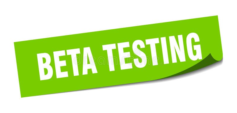 Beta testing sticker. stock vector. Illustration of page - 153612863