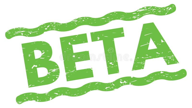 BETA Text on Green Lines Stamp Sign Stock Illustration - Illustration ...