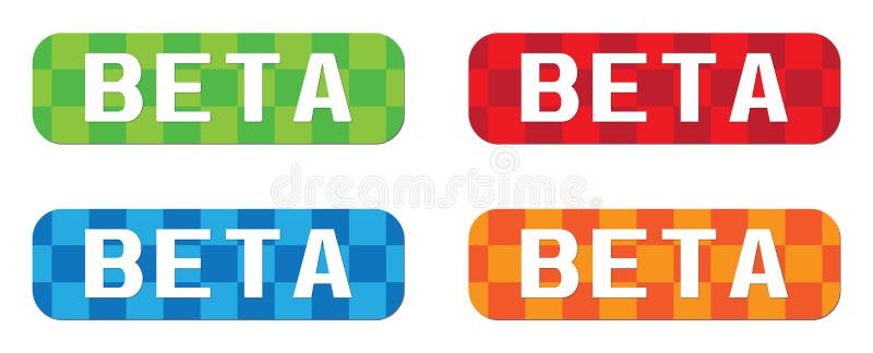 BETA Text, on Rectangle, Zig Zag Pattern Stamp Sign. Stock Illustration ...