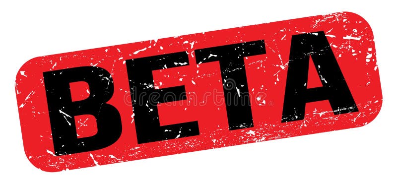 BETA Text on Red-black Grungy Stamp Sign Stock Illustration ...