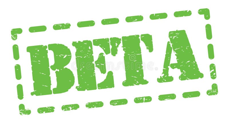 BETA Text Written on Green Stamp Sign Stock Illustration - Illustration ...